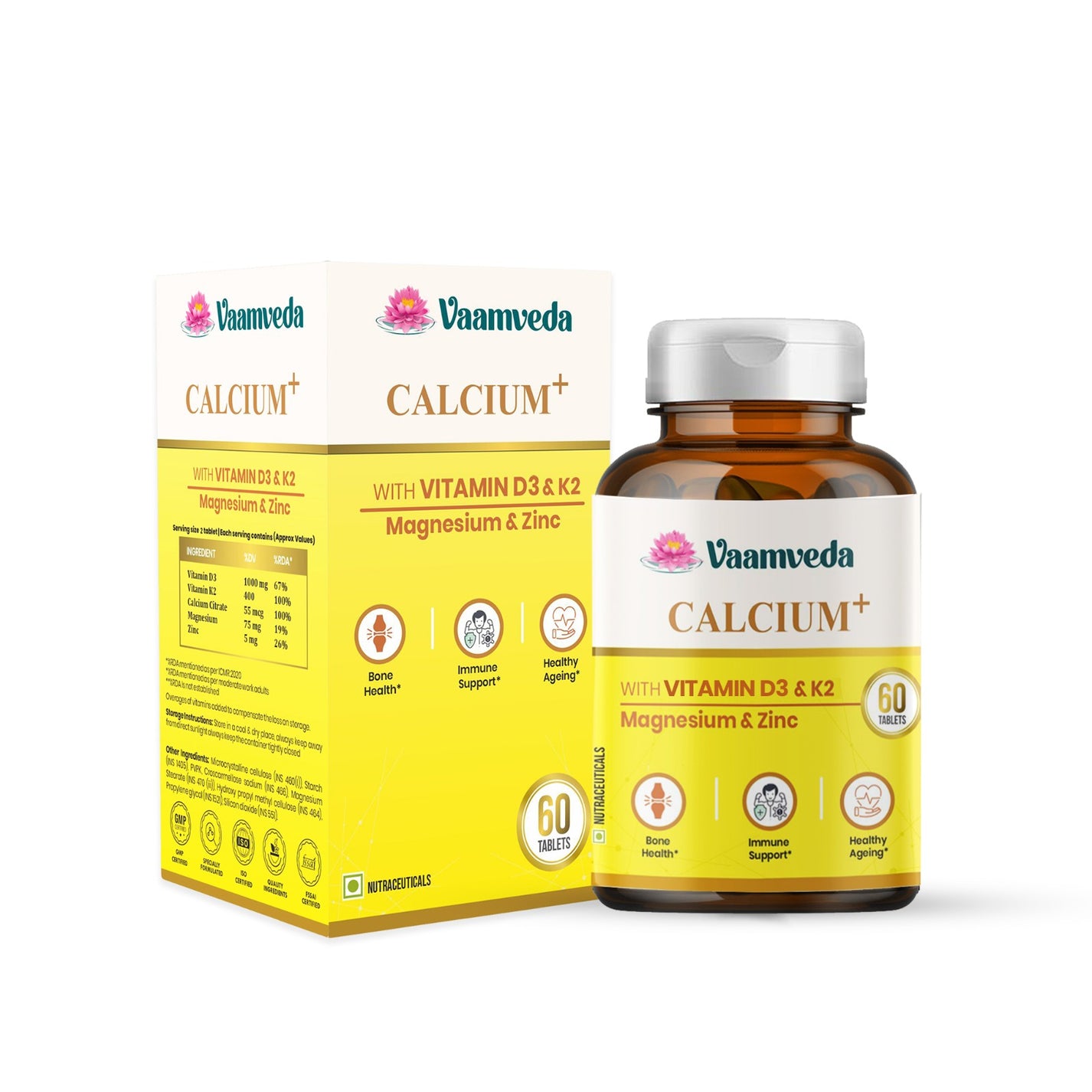 Calcium Complex with Vitamin D3,Magnesium and Zinc – Vaamveda Healthcare